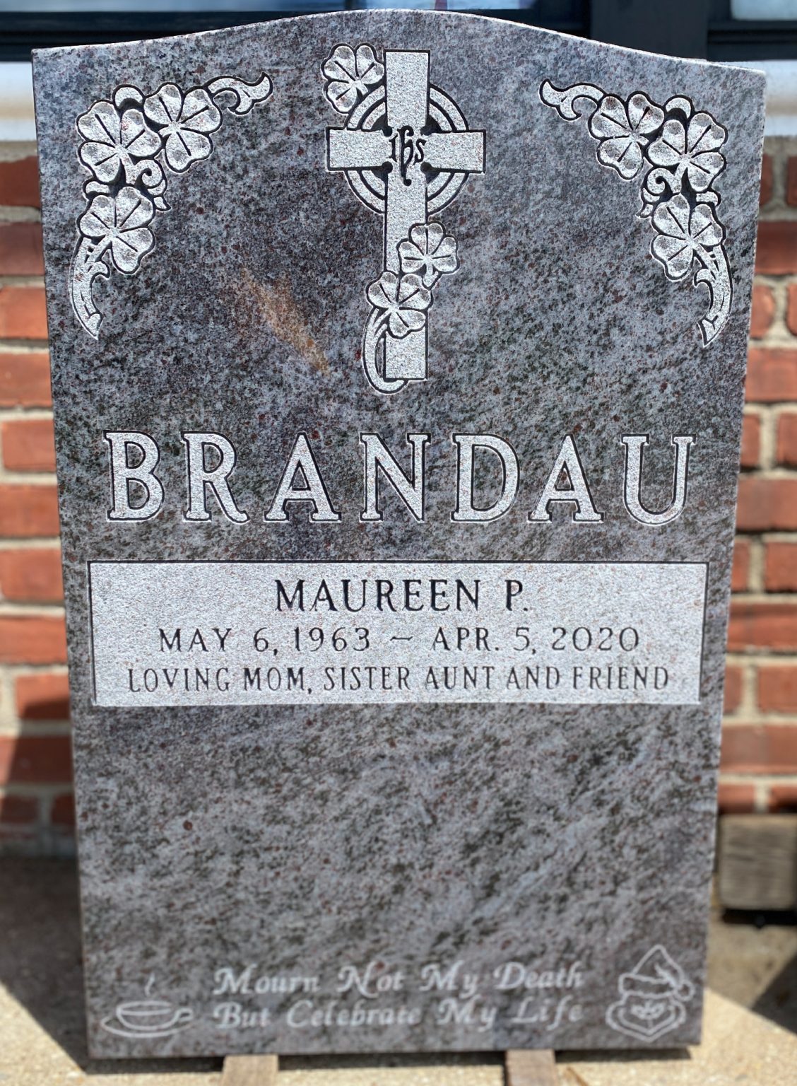 Upright Bahama Blue Granite Monument - John Esposito Memorials